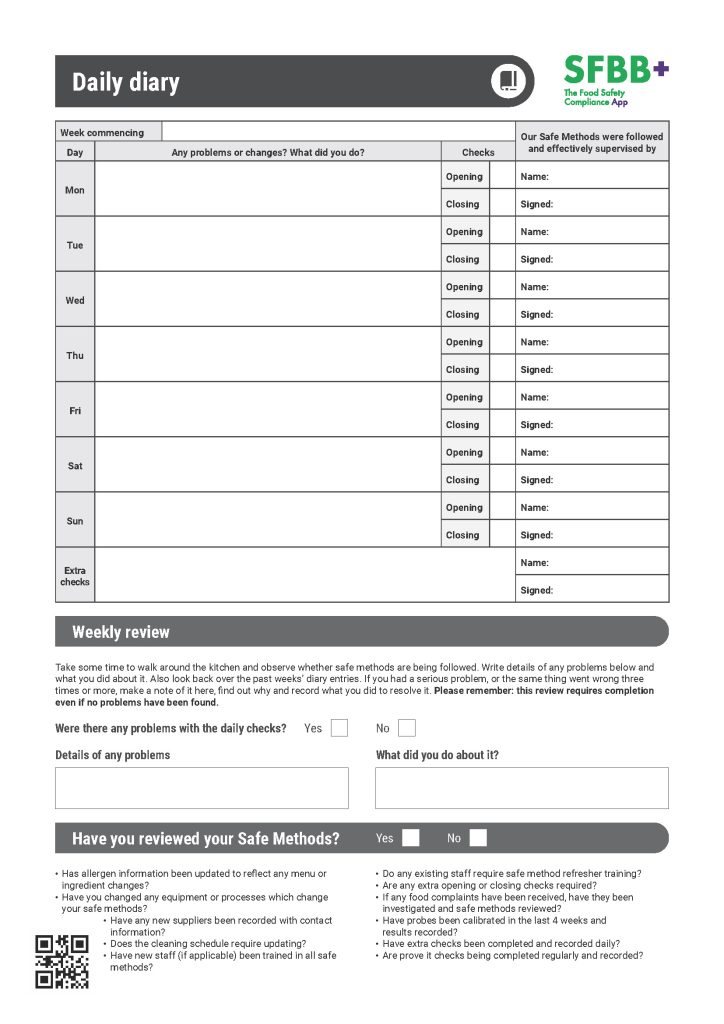 FREE SFBB+ Download: Daily Diary - SFBB+